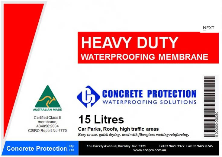 Microl - Heavy Duty Membrane - Concrete Protection