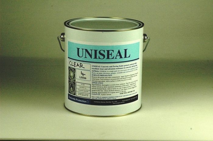 Uniseal - Superior UV Stable Solvent Based Acrylic Concrete Sealer ...